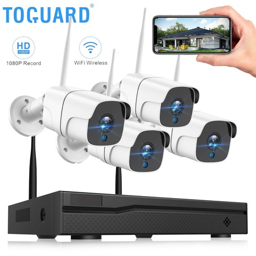 TOGUARD Wireless Security Camera System 8CH Video NVR Set 4X 1080P ...