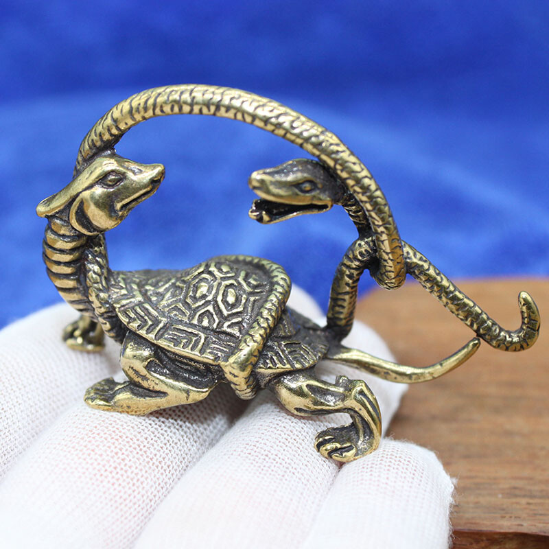 Brass "XuanWu" Figurine Turtle Small Statue Home Ornaments Animal ...