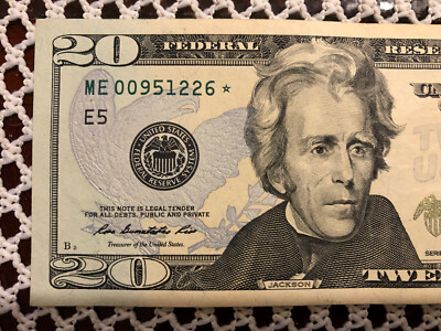 2013 $20 TWENTY DOLLAR BILL STAR NOTE RICHMOND, VA FRB - ME 00951226 | eBay