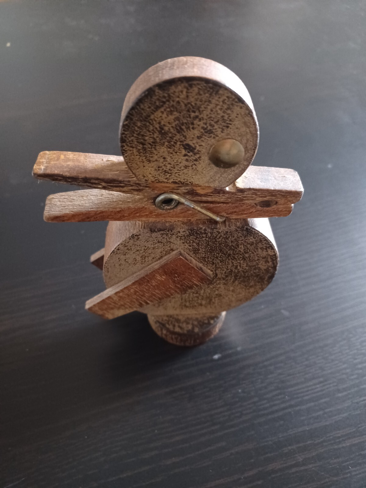 Wooden Duck Clothespin Beak Note Recipe Card Holder Vintage Bird Art | eBay