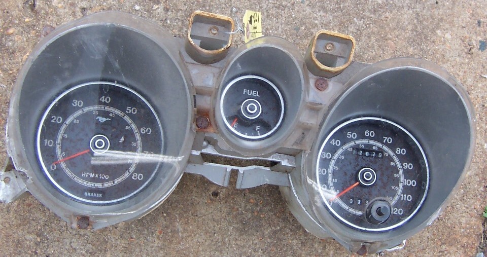 Used Original 71 72 73 FORD MUSTANG TACHOMETER / SPEEDOMETER CLUSTER ...