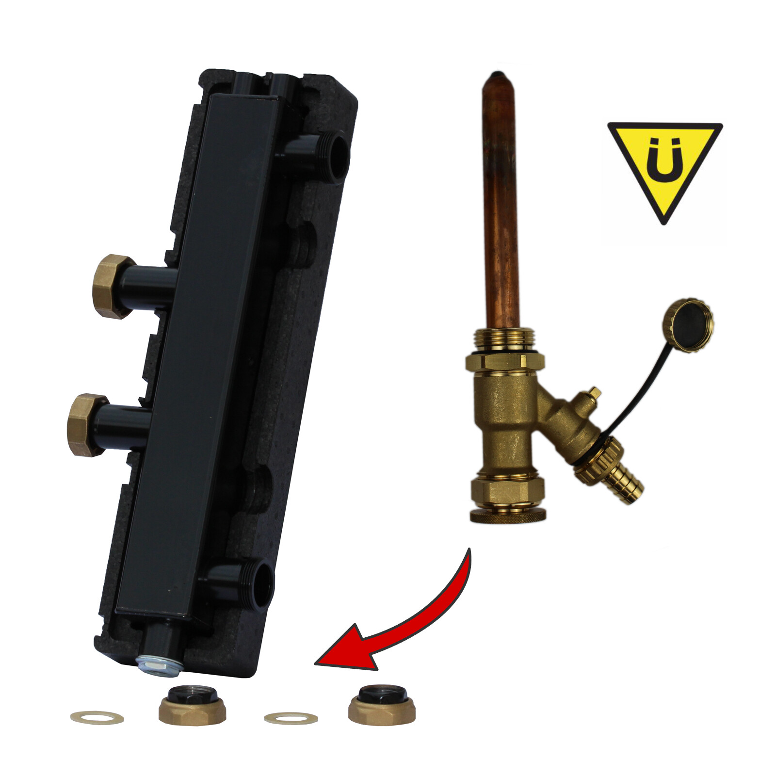 Hydraulische Weiche bis 70 kW mit Schlammabscheider 4000 L/H Isolierung ...