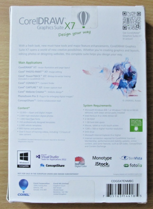 CorelDRAW Graphics Suite X7 CDGSX7ENMBC Windows Education Edition | eBay