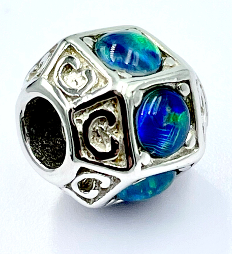 Opal Triplet Charm/Bead slide-on, 925 sterling silver, hole 4.6mm | eBay