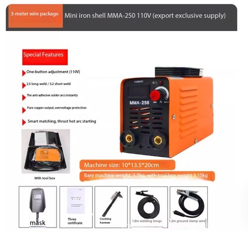 Home Use 220V/110V Compact 250W Portable Mini Inverter Welding Machine ...