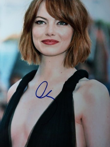 Emma Stone Signed 8 X10 photo Super Hot Star LA La land COA Genuine Athentic | eBay