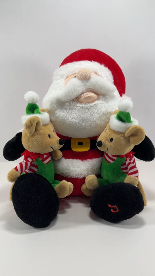 Cuddle Barn Singing Santa Claus Christmas Animated Mice Moves Holiday ...