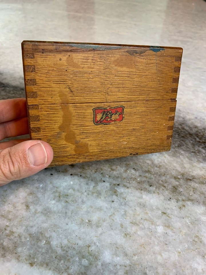 Antique Jointed Oak Storage Keepsake Curiosity Trinket Box WEIR Tool ...
