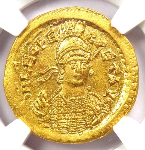 Leo I AV Solidus Gold Roman Coin 457-474 AD - NGC Choice MS (UNC) - 5/5 ...