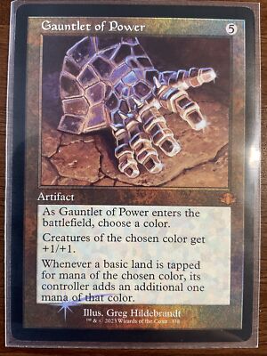 x1 Gauntlet of Power - Foil - Retro Frame M MTG Dominaria Remastered M ...