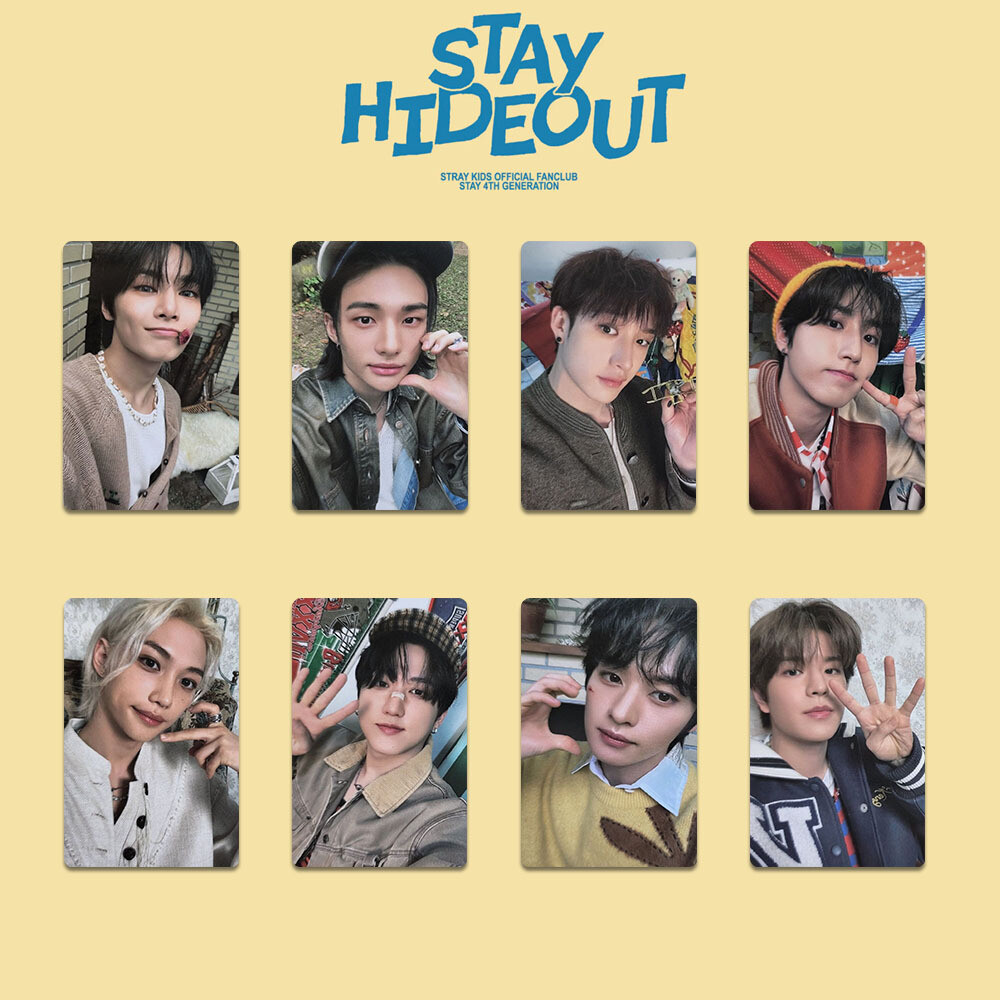 8pcs/set Stray Kids Stay Hideout Self Made Photocard HD Photo Cards ...