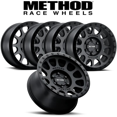 Method (5) 17x8.5 305NV Double Black Wheels 6X5.5 0MM Offset 4.75 ...