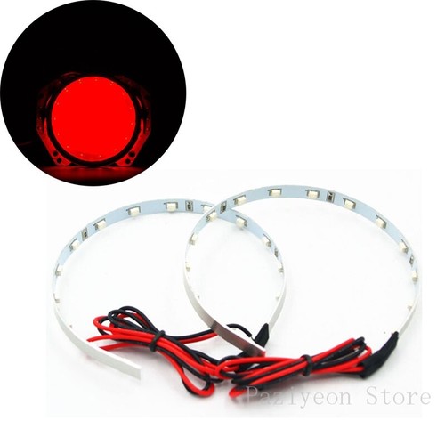 2Pcs Red LED Lights Devil Eyes Demon Eye For Auto Headlight Projector ...