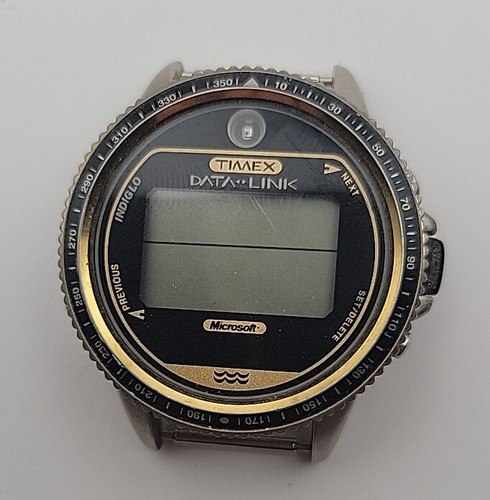 Vintage Mens 43mm Timex Data Link 150 Microsoft Mens Watch For Repairs ...