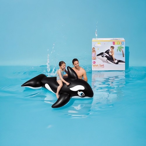 Intex Inflatable Killer Whale Lilo Swimming Ride On Water, Pool Float ...