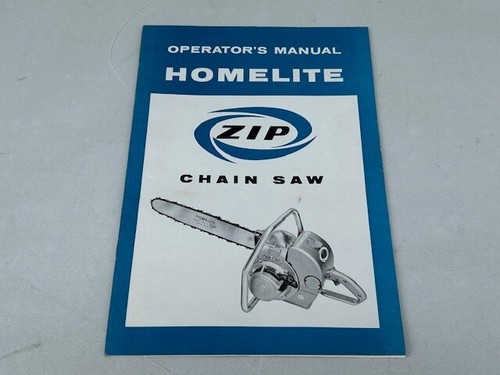 1960 Homelite ZIP Chainsaw Factory OEM Owners Operation Manual 23310 ...