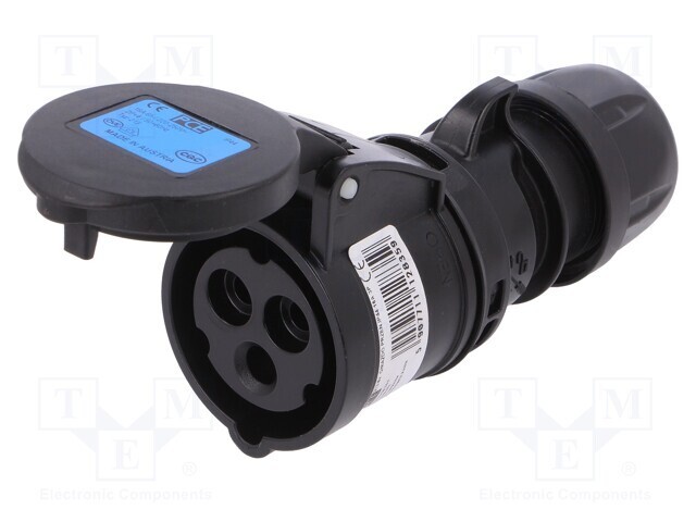 5 X 16 Amp PCE Ip44 Midnight Black Ceeform Female Socket Connector 16a ...