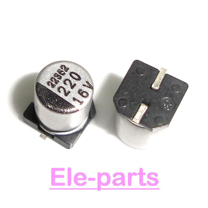 100 PCS 220uF/16V SMD 6.3x7mm Electrolytic Capacitor 16V 220uF SMT 6 ...