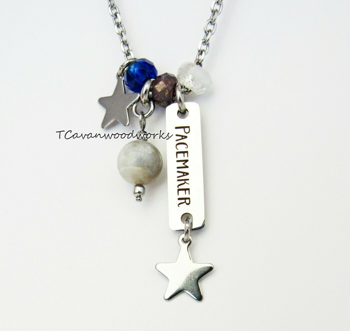 pacemaker necklace moon & stars Russian moonstone gemstone pacemaker ...