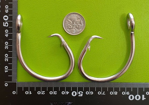 20x DFS PRO 15/0 TUNA CIRCLE STAINLESS STEEL FISHING HOOK heavy gauge ...