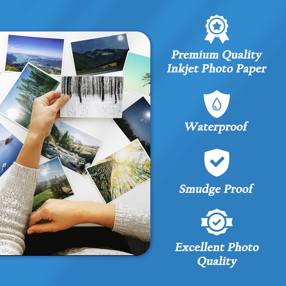 A4 120Gsm Inkjet Photo Paper Double Sides Gloss 50 Sheets | eBay UK