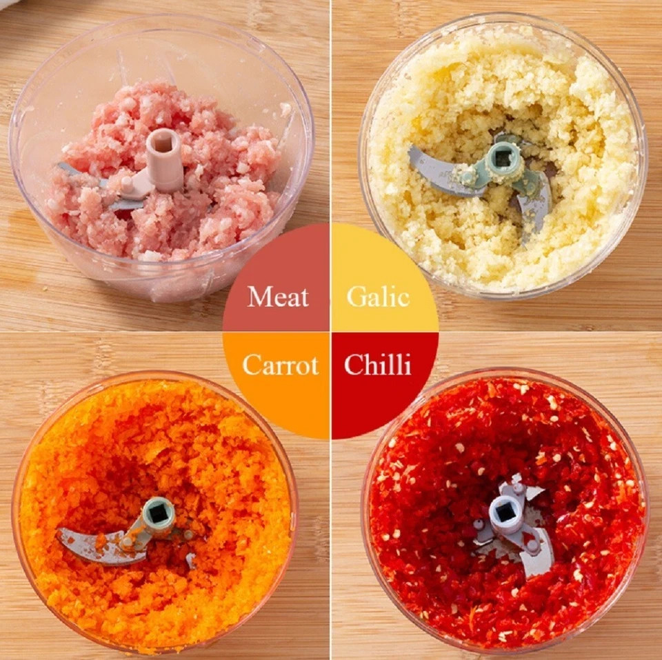 Manual Food Chopper Hand Pull String Portable Onion Garlic Vegetable ...