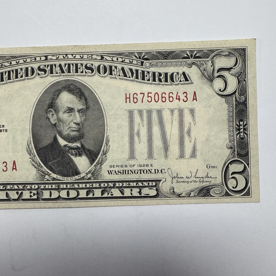 1928-E $5 Legal Tender US Note Fr. 1530 | eBay