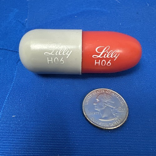 Rare Eli Lilly H06 Oversized Capsule Pop Art Pill Box Pharmaceutical ...