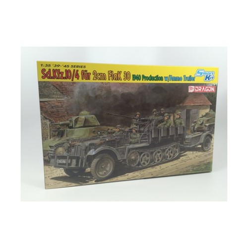 Dragon Mod 39 to 45 Series Sd.Kfz. 10/4 fur 2cm FlaK 30 w/Ammo Trailer ...