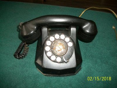 Vintage "Monophone AE40 Black Rotary Dial Telephone" Automatic Electric ...