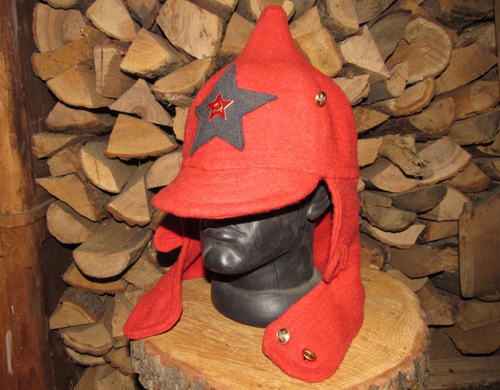 Authentic WW1-WW2 Relic Soviet Red Army Budenovka Military Cap Replica ...