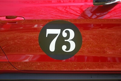 MAGNETIC RALLY NUMBERS 12" Vintage Autocross Road Racing Fits Mustang ...