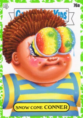 2021 GARBAGE PAIL KIDS GPK FOOD FIGHT BOOGER GREEN PARALLEL SNOW CONE ...