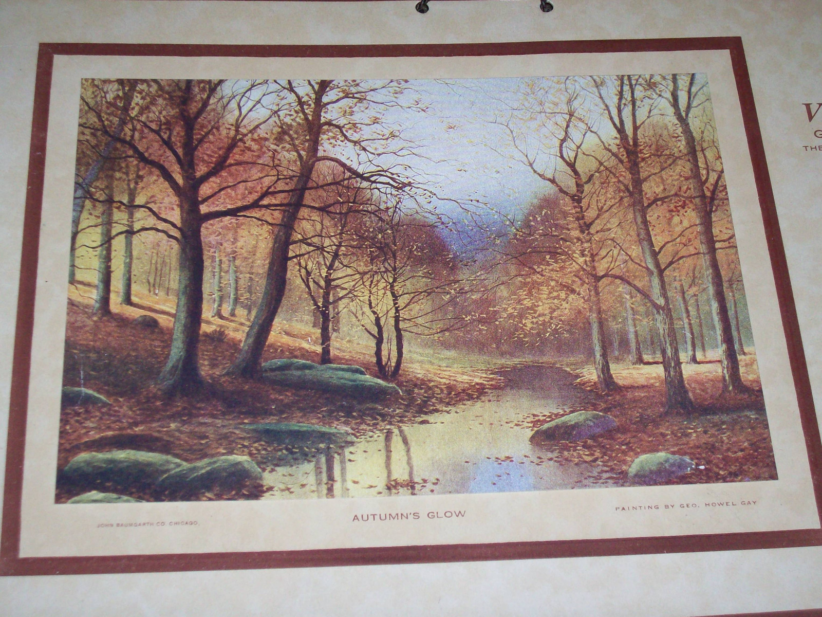 1920 Victor Peterson Advertising Calendar Biscay Minnesota General ...