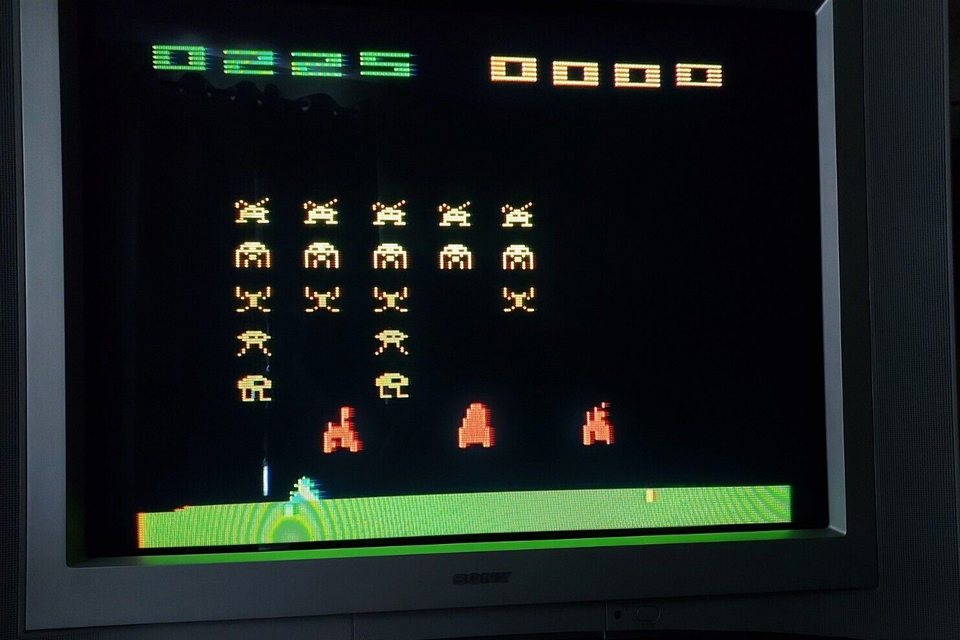 SPACE INVADERS - Vintage Atari 2600 - CX2632 Blue Box & Cartridge Only ...