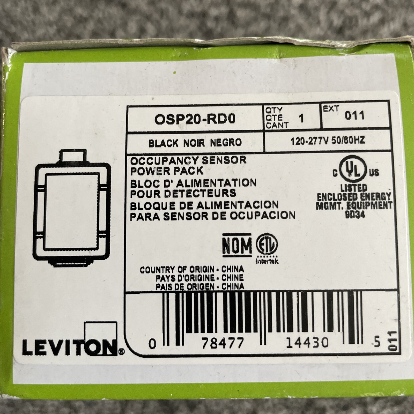 Leviton Occupancy Sensor Power Pack OSP20-RD0 | eBay