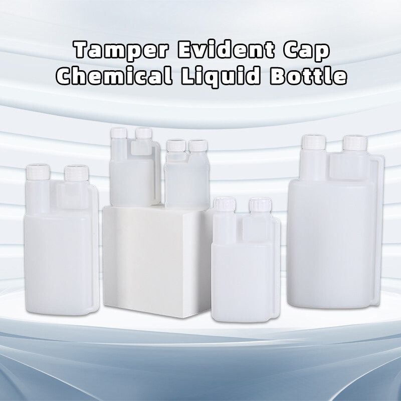 8x Plastic Twin Chamber Bottle &Tamper Evident Cap Chemical Liquid ...