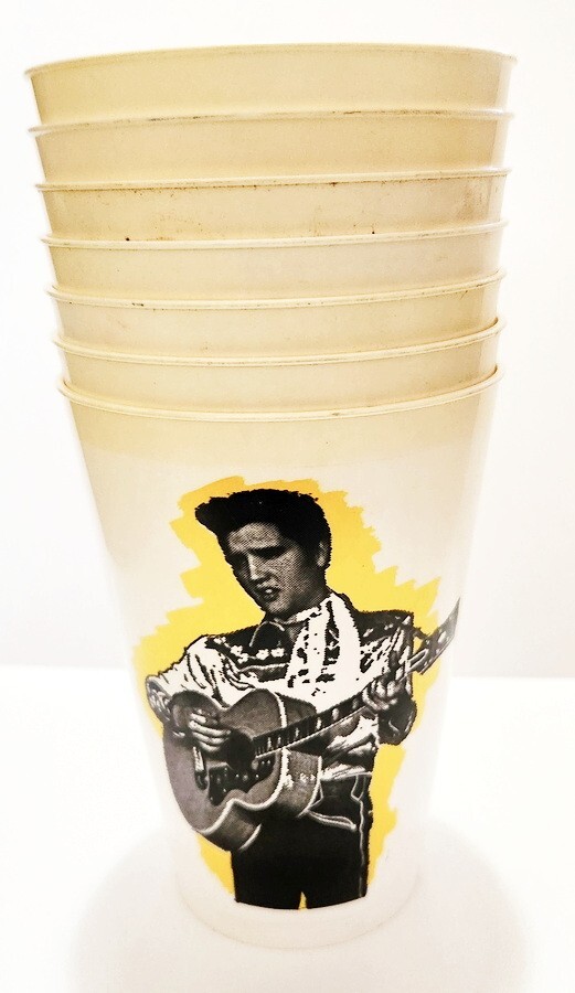 ELVIS, 7 Koolee #2 Plastic Tumblers /Cups, From the Set of Elvis Set ...