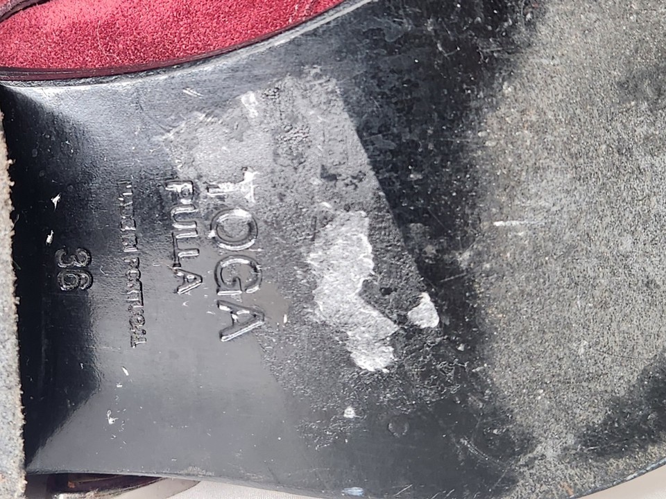 Toga Pulla Burgundy Red Four-Buckle Western Boots Leather Suede GORGEOUS 36 US 6 | eBay