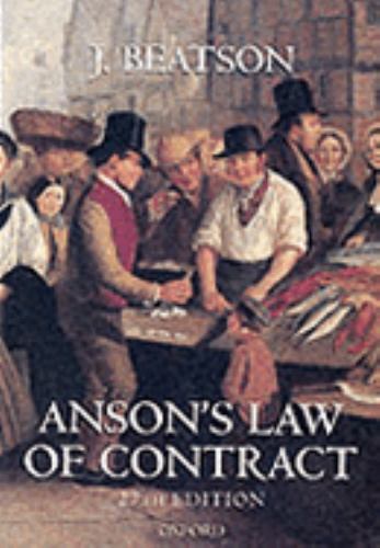 Anson's Law of Contract by J. Beatson (1998, Other) for sale online ...