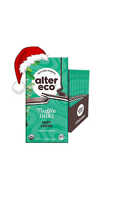 Alter Eco Mint Creme Truffle Thins, Gluten-Free 12-Pack Chocolate ...