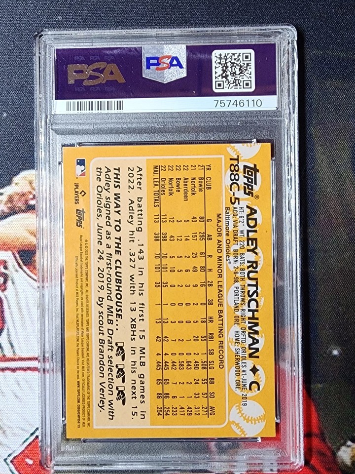 2023 Topps 35th Anniversary Adley Rutschman PSA Gem Mint 10 #T88C5 ...