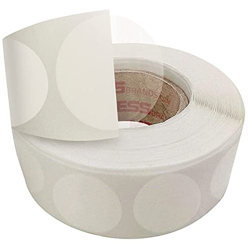 Clear Round Labels (1,000/Roll, 1 Inch) Clear Round Stickers - Clear ...