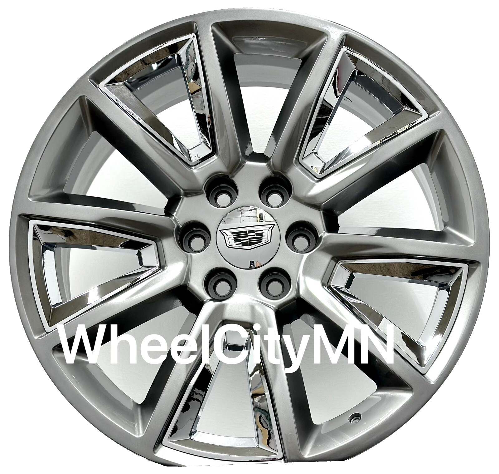 22" hyper silver chrome OE replica 5696 wheels fits 2020 Cadillac ...