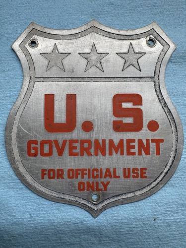 U.S. Government For Official Use Badge Emblem Sign Tag | eBay