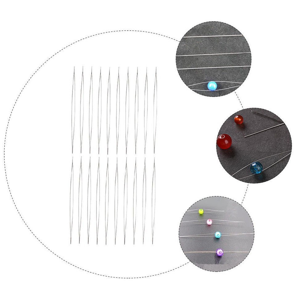 20 Pcs Bracelet Needle Self-threading Needles Bead Tools for Jewelry ...