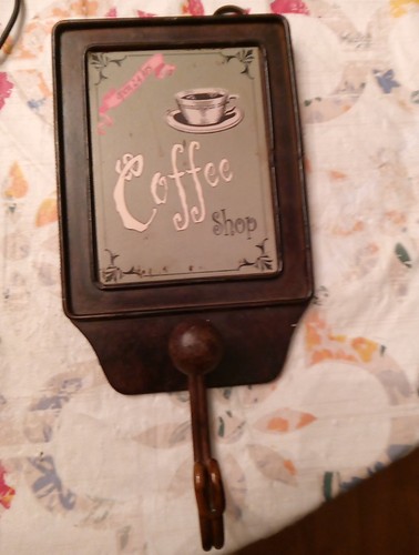 Modern Metal Sign Hook With Vintage Coffee Shop Sign Small 6 L X 4 W ...