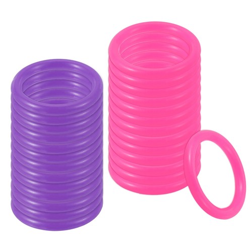 100 Pcs 2" Plastic Ring-Toss Rings for Bottles Carnival Rings Pink ...