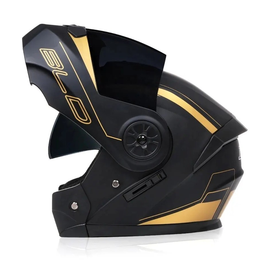 BLD DVS Modular Flip Up Front Motorbike Helmet Motorcycle Crash unisex ...
