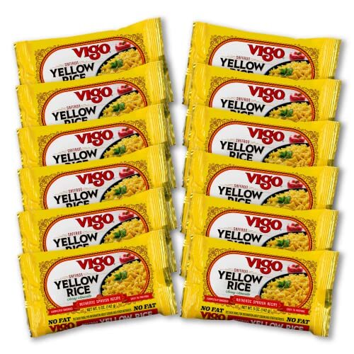 Vigo Authentic Saffron Yellow Rice Low Fat 5oz Yellow Rice Pack of 12 ...